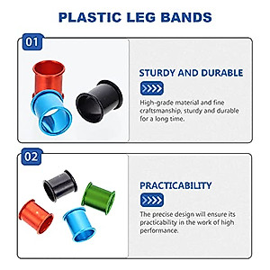 Mipcase 100Pcs Aluminum Pigeon Rings Leg Bands Dove Leg Rings Identify Bands Chicken Leg Band Pigeon Foot Rings Bayonet Identification Ring Training Supplies