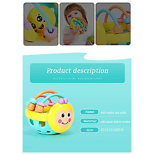 New Kids Educational Toys, Soft Kids Toy Bell Rattles Ball Toy, Infant Toy Plastic Hand Bell, Sensory Toy Fitness Rattle Toys for Girls Boys