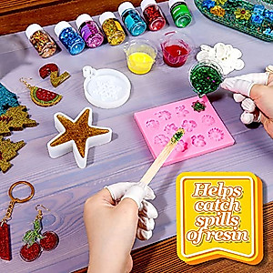 Large Silicone Mat for Crafts, 23.4"×15.6" Silicone Sheet for Resin Molds, Clay Mat, Paint Mat, Pastry Mat, Placemat, Silicone Mat for Epoxy Resin, Nail Art, Craft Glitter Tumbler Making, Translucent