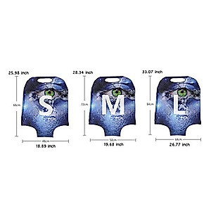 BIGCARJOB Travel Dust-proof Suitcase Cover Sunflower Print Clear Luggage Cover Protector Tsa Approved for 30-32inch