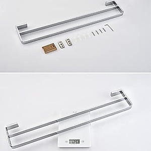 Bath Towel Bar Solid All Copper Double Rod Towel Rail, Bathroom Towel Rack, High-end Towel Bar Hardware Pendant Towel Holder (Color : 40CM)