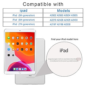 Arae for iPad 10.2 inch Case (9th Generation 2021) & (8th Generation 2020) & (7th Generation 2019) with Pencil Holder Auto Wake/Sleep Feature Standing Cover, Green