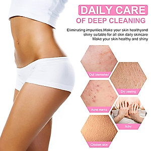 African Net Sponge Long Net Bath Sponge Exfoliating Shower Body Scrubber Back Scrubber Skin Smoother Body Exfoliating Cloth Nylon Bathing Scrubber for Men Women for Daily Use (Lake Blue Pink Yellow)