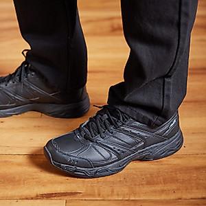 Avia Avi-Union II Non Slip Shoes for Men Food Service - Comfort Restaurant Work Men's Shoes, Slip Resistant Shoes for Men - Black/Castle Rock, 9.5 Wide