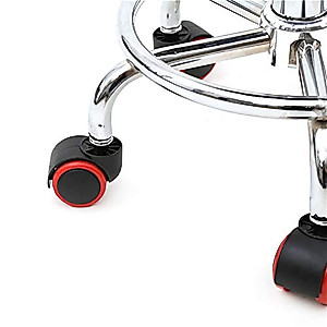 Round Shape Modern Adjustable Salon Stool Rolling Swivel Stool Chair with Back and Foot Rest Saddle Stool Chair for Drafting Work SPA Bar Beauty Massage Dental Clinic Home Office Use Black