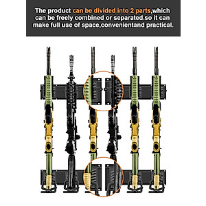 Kadunmina Gun Rack Wall Mount Adjustable Heavy Duty Steel Indoor Gun Racks Holds up to 160lbs Metal Shotgun Rack Indoor Suitable for Rifles Shotguns and Sniper Rifles Adjustable Rifle Storage Holde