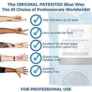 Cirepil Blue 400g Unscented All-Purpose Wax Beads - Perfect for Sensitive Skin, Easy Removal Peel-Off Texture, Fluid Gel, NO STRIP NEEDED