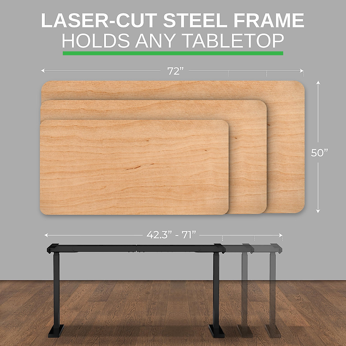 Rise UP Dual Motor Electric Adjustable Height Width Standing Desk Frame with Memory Premium Quality sit Stand up Ergonomic Home Commercial Office Desk Base Legs Base Table no Desktop Computer Black