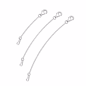 925 Sterling Silver Necklace Extender Sterling Silver Necklace Chain Extenders for Necklaces 2", 3", 4" Inches