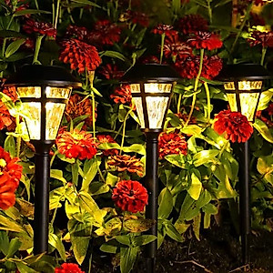 TWINSLUXES 12 Pack Solar Pathway Lights Outdoor Waterproof Garden Walkway Lights LED Landscape Lighting Auto On/Off Dusk to Dawn for Pathway,Sidewalk, Lawn, Patio, Yard - Warm White…