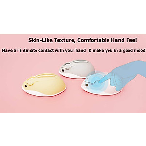 2.4GHz Wireless Mouse Cute Hamster Shape Less Noice Portable Mobile Optical 1200DPI USB Mice Cordless Mouse for PC Laptop Computer Notebook MacBook Kids Girl Men Women Adults Gift (Pink)