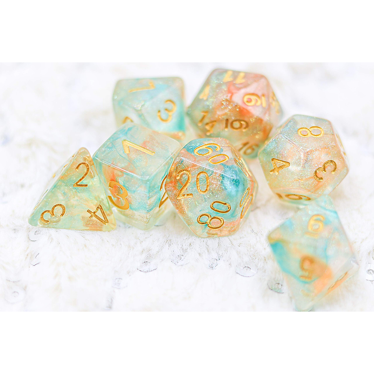 3DEGOS Spirt of Merlin Wizard DND Dice Set for Dungeons and Dragons Gifts, D&D, D and D, Pathfinder, Accessories, D20, Polyhedral, Resin Dice, Metal, Dice Tray, Tower, Bag, Box