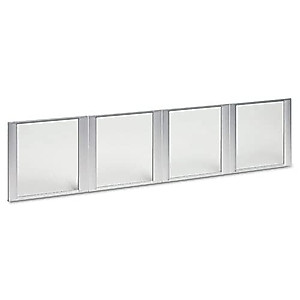 Alera ALEVA301730 17 in. x 16 in. Glass Door Set with Silver Frame for 72 in. Wide Hutch - Clear (4-Piece/Set)