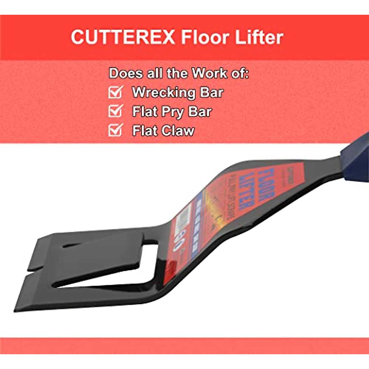 CUTTEREX Floor Lifter, Tile Removal Tool, Removal Multi-Tool for Commercial Work, Molding, Baseboard, Skirting Board, Siding and Flooring Removal, Remodeling