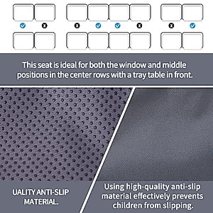 Airplane Footrest, Airplane Seat Extender for Kids, Toddler Airplane Bed, Airplane Travel Essentials, and Leg Rest for Children to Lie Down on The Plane (Grey)