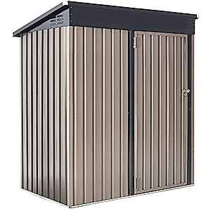 5 feet Width x 3 feet Depth Metal Storage Shed, Thicker Galvanized Steel Upgrade Tool Storage shed, Durable and Stable House shed, Outdoor Storage Cabinet.