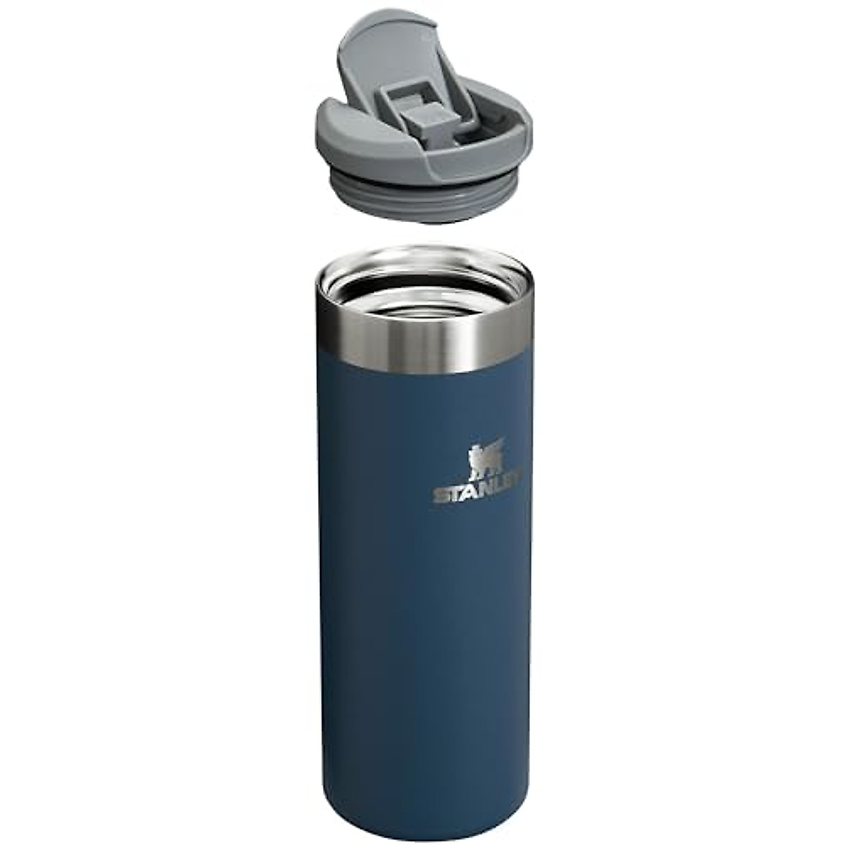 Stanley AeroLight Transit Bottle, Vacuum Insulated Tumbler for Coffee, Tea and Drinks with Ultra-Light Stainless Steel, 16 Oz, Navy