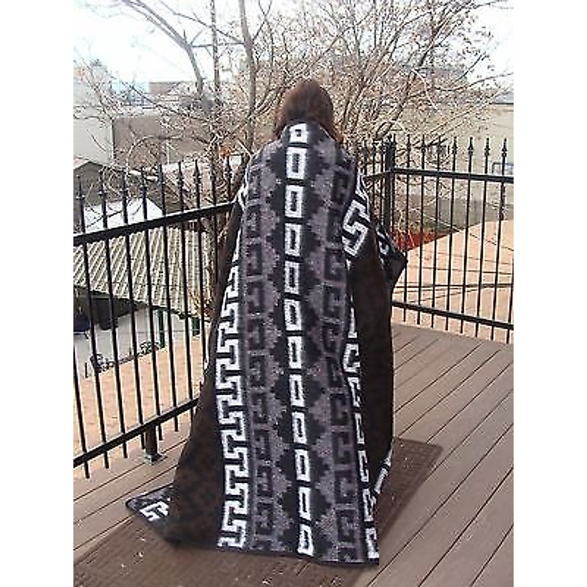 Wholesale Pack Three Blanket Throw Geometric Brushed Alpaca Recycled Wool Fibers