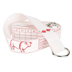 Zerodis 2.5m Cattle Body Weight Tape Measure, Portable Bust Weight Contrast Ruler Farm Equipment for Animal Livestock Body Weight