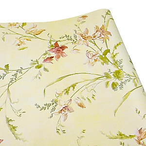 Yifely Self-Adhesive Shelf Liner Removable Furniture Paper for Covering Apartment Dresser Drawers, Rural Flower, 17.7 Inch by 9.8 Feet