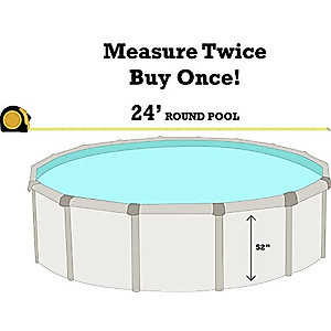 Smartline Stone Harbor 24-Foot Round Pool Liner | UniBead Style | 52-Inch Wall Height | 25 Gauge Virgin Vinyl | Designed for Steel Sided Above-Ground Swimming Pools | Universal Gasket Kit Included