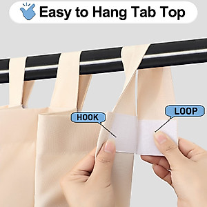 OutdoorLines Waterproof Outdoor Curtains for Patio - Windproof Tab Top Gazebo Curtain Panels - Privacy Sun Blocking Outside Curtain Set for Porch, Pergola and Cabana 54 x 84 inch, Beige, 2 Panels