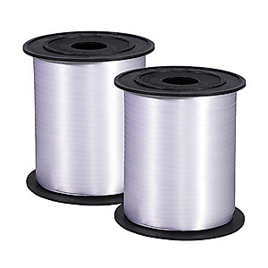 Molshine 3/16 inch x 500Yards (250yd/roll) Smooth Balloon Ribbon, Crimped Curling Balloon String Roll for DIY Holiday Venue Party Wedding Decoration, Gift Packaging -2Pack