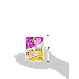 WHISKAS PURRFECTLY Chicken Wet Cat Food Chicken Entree Flavor 3 Ounces (Pack of 24)
