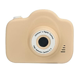 WinmetEuro Kids Camera, Kids Gift Support MP3 Cartoon Child Camera One Key Video Recording 15 Filters Puzzle Games for Kids(Light Yellow)