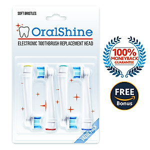 The Best Oral B Electric Toothbrush Replacement Heads | Remove Plaque & Decrease Gingivitis | Oral B Replacement Heads | 4 Regular Oral B Electric Toothbrush Heads + 4 Free Soft Brush Oral B Heads (8)