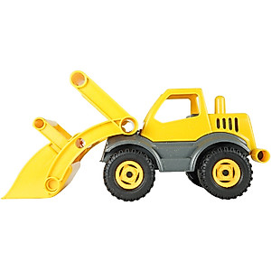 LENA® Eco Active Bulldozer Toy for Kids, Easy Grab Handle and Flip Open Cab, Super Sturdy Construction for Real Action (Digging In The Dirt Or Sandbox)