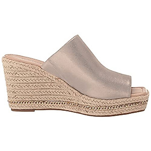Karl Lagerfeld Paris Women's Corissa Slip on Espadrille Wedge Sandal, Champagne, 10