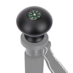 Tripod Monopod Ball Head Handle Grip Knob,Universal Trekking Pole Stick Monopod Tripod Head Grip Knob with Compass for Outdoor Activities, Hiking, Camping, etc