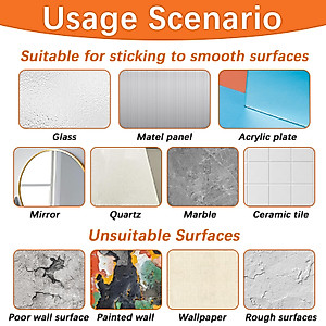 8 Pack Shower Caddy Adhesive for Replacement, Strong Adhesive Sticker Hooks Transparent Adhesive Wall Hooks No Drilling for Shower Caddy Basket Shelf Bathroom Storage Corner Shelves Kitchen Racks