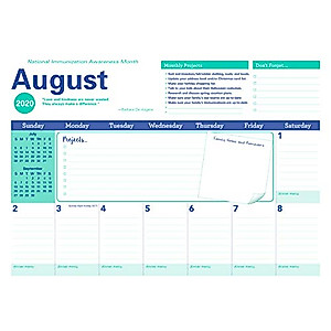 Amy Knapp's Big Grid Family Organizer Wall Calendar: 17-Month Giant Fridge Calendar for Mom with 225+ Stickers (Hanging Family Plan Calendar, Aug 2020 - Dec 2021)