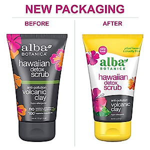 Alba Botanica Hawaiian Detox Scrub, Anti-Pollution Volcanic Clay, 4 Oz