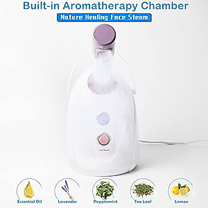 Nano Facial Steamer with Extendable Arm, Cold/Warm/Hot Face Steamer for Facial Spa for Home and Salon, Table Top Face Steam with 7PCS Skin Care Kit