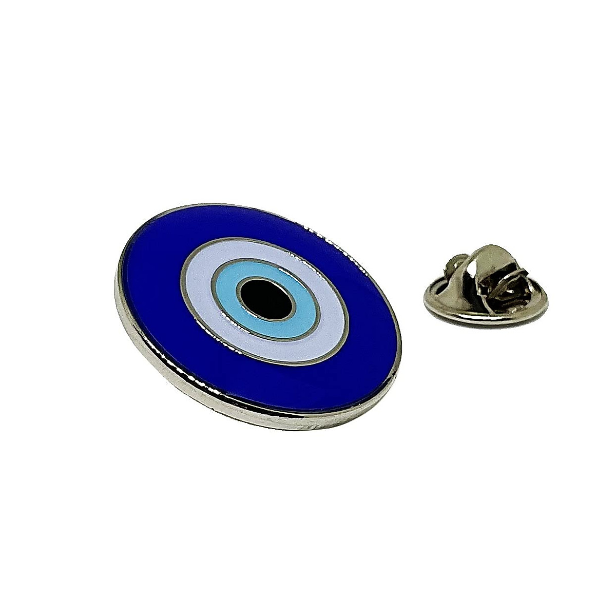 Evil Eye Lapel Pin - Eye of Turkey Brooch - Turkish Blue Eye Protect Badge - Greek Eye Pinback