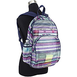 Eastsport Mesh Backpack With Adjustable Padded Shoulder Straps, Blue/Candy Stripe One Size