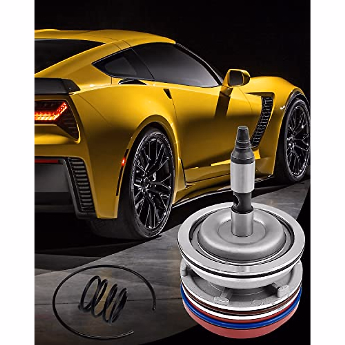 High Performance Servo Assembly and Red Cover and Snap Ring Fit for Corvette 1982-2014 700R4 4L60E 4L65E 4L70E