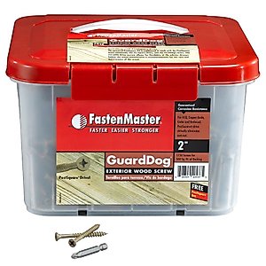 FastenMaster FMGD003-1750 GuardDog Exterior Wood Screw, Tan, 3-Inch, 1750-Pack