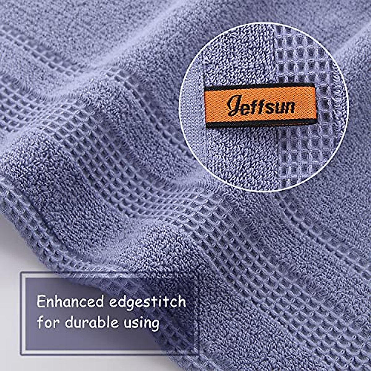 JEFFSUN Colorful Cotton Washcloths, Ultra Soft and Highly Absorbent Bathroom Face Cloths 13 X 13 Inch (6-Pack)