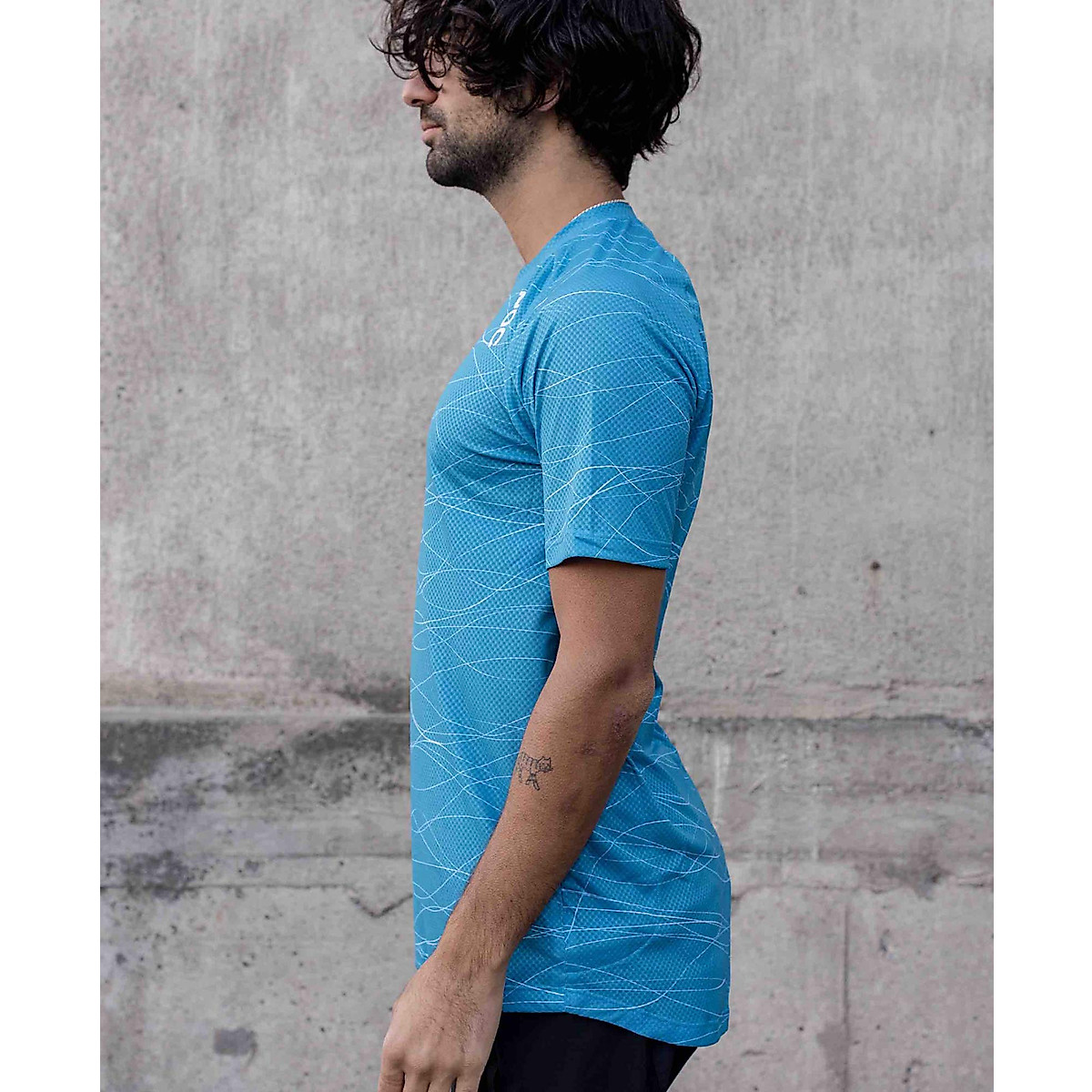 POC Mtb Pure T-Shirt - Men's Lines Basalt Blue, Xs