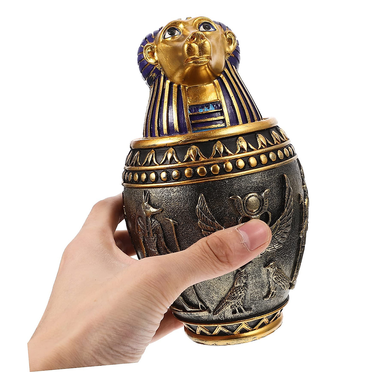 3pcs Egyptian Urn Pet Ash Storage Bottle Pet Commemorative Casket Pet Cremation Urn Bone Ash Container Urn for Cat Ashes Animals Ash Bottle Dog Ash Bottle Pet Cinerary Holder