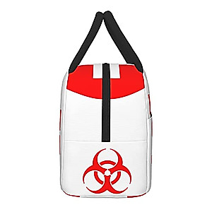 Zhung Ree Funny Nurse Lunch Bag, Human Organ for Transplant Lunch Box Portable Waterproof Reusable and Thermal Work Meal Lunch Tote Funny Cooler Lunch Bag for School Office Outdoor Picnic