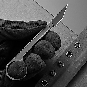 Ccanku C1104 Fixed Blade Knife D2 Blade+Stainless Steel Handle Fixed Blade Knife for Hunting, Survival, Camping Outdoor Utility Knife with K Sheath