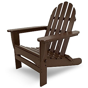 POLYWOOD AD5030MA Classic Folding Adirondack Chair, 35.00" x 29" x 35.00", Mahogany