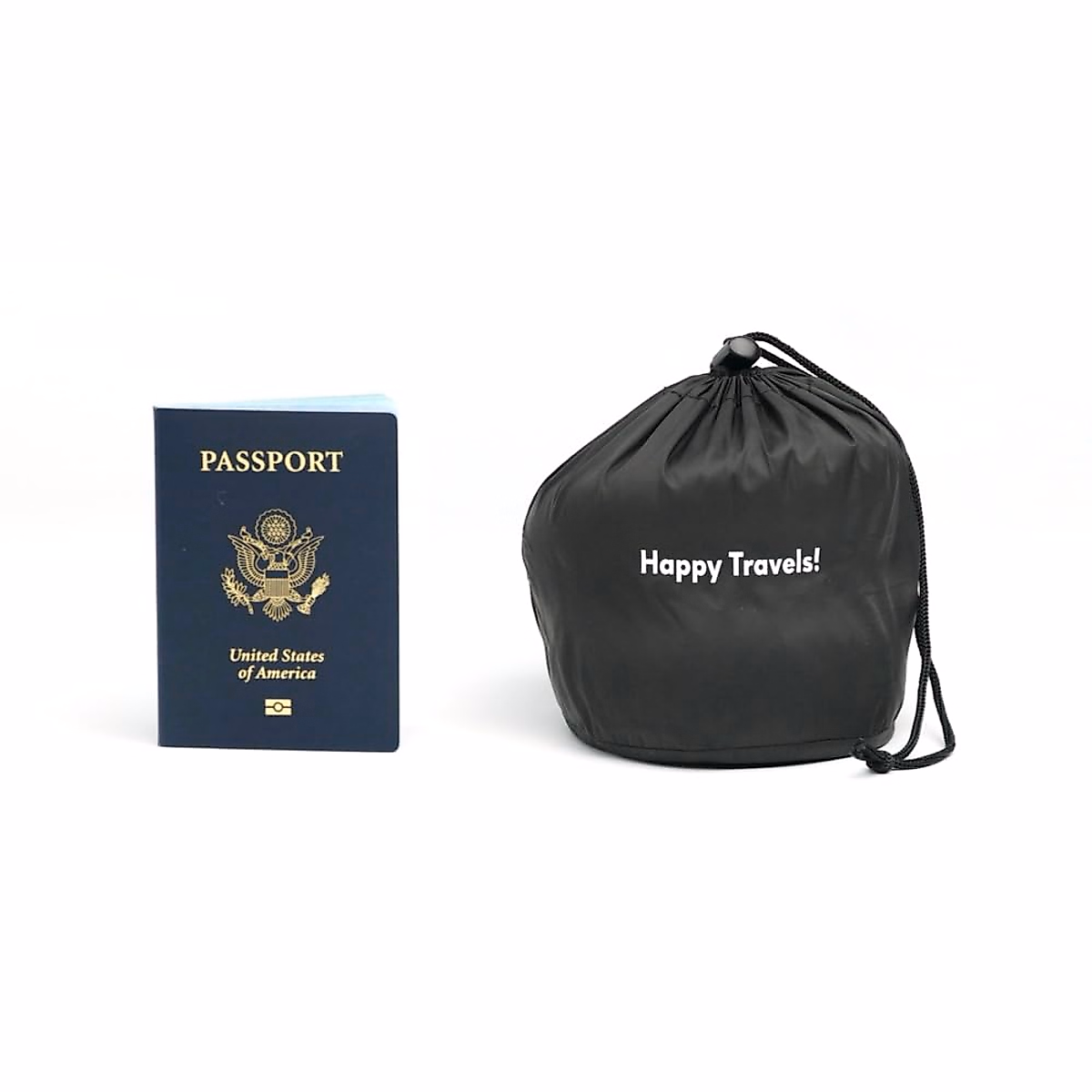 C CUSHION LAB Extra Support Travel Pillow, Award-Winning Patented Ergonomic Design for Chin & Neck Support Memory Foam Neck Pillow, Compact Airplane Pillow for Traveling, Flight, Car (Black, Large)