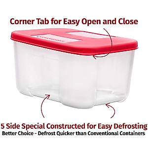 Quicker Defrost- Reusable Freezer Containers with Lids Set of 4-23.5 oz. for Soups, Leftovers, Meal Prep, Food Storage Airtight Food Storage Containers With Lids Plastic Freezer Containers Jars