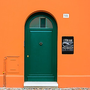 I Fish for Catfish Everything Else Is Bait Tin Sign Metal Plaque Art Hanging Iron Painting Retro Home Kitchen Garden Garage Wall Decor 12"x8"